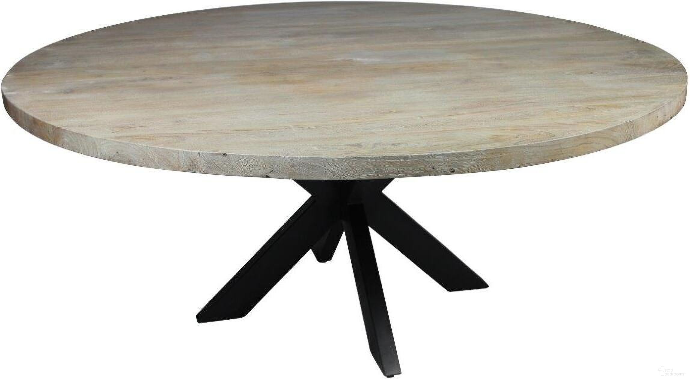 Redondo 60 Inch Round Dining Table In Natural by Moti | 1StopBedrooms