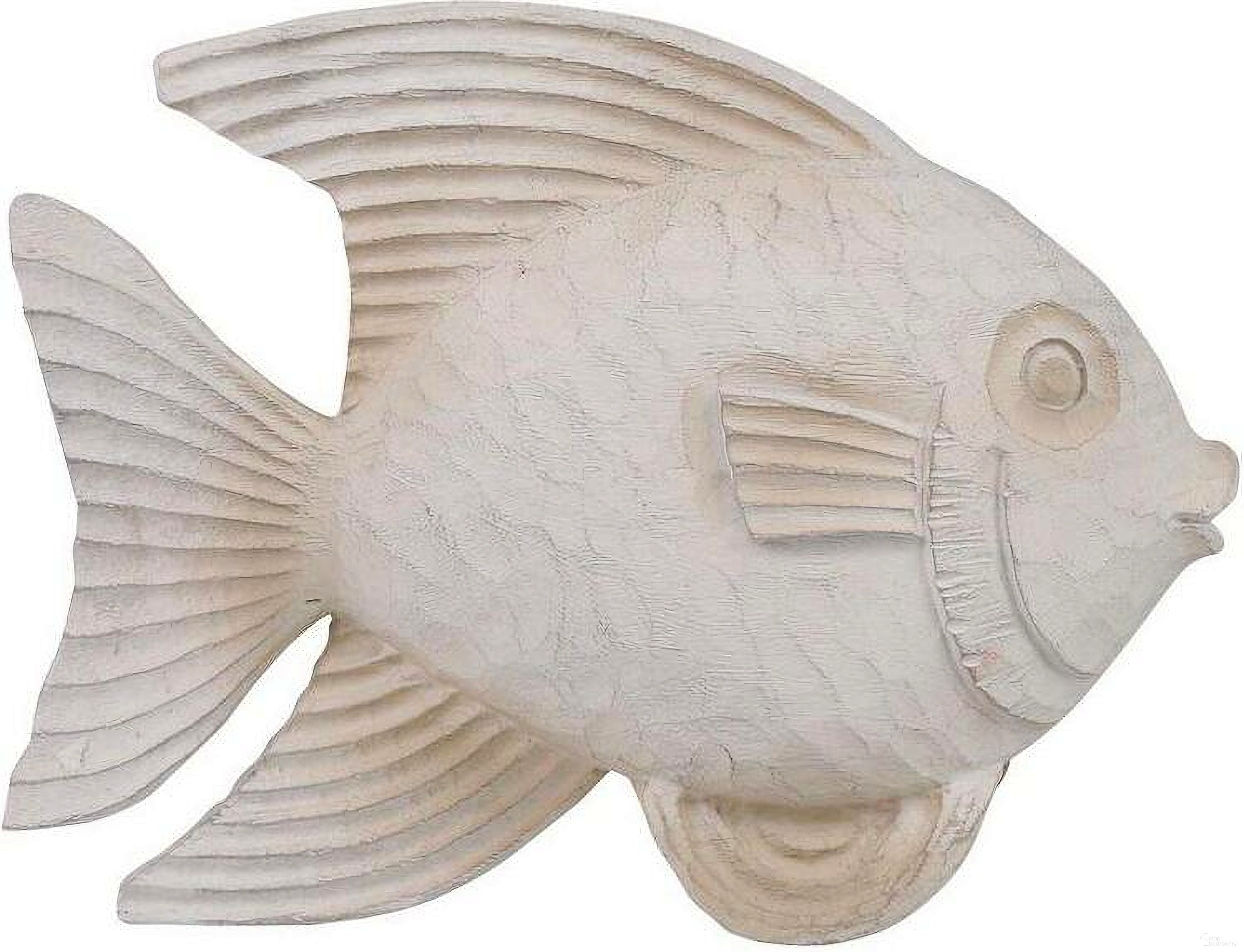 Resin 10 Inch Fish Figurine In Whitewash by Sagebrook | 1StopBedrooms