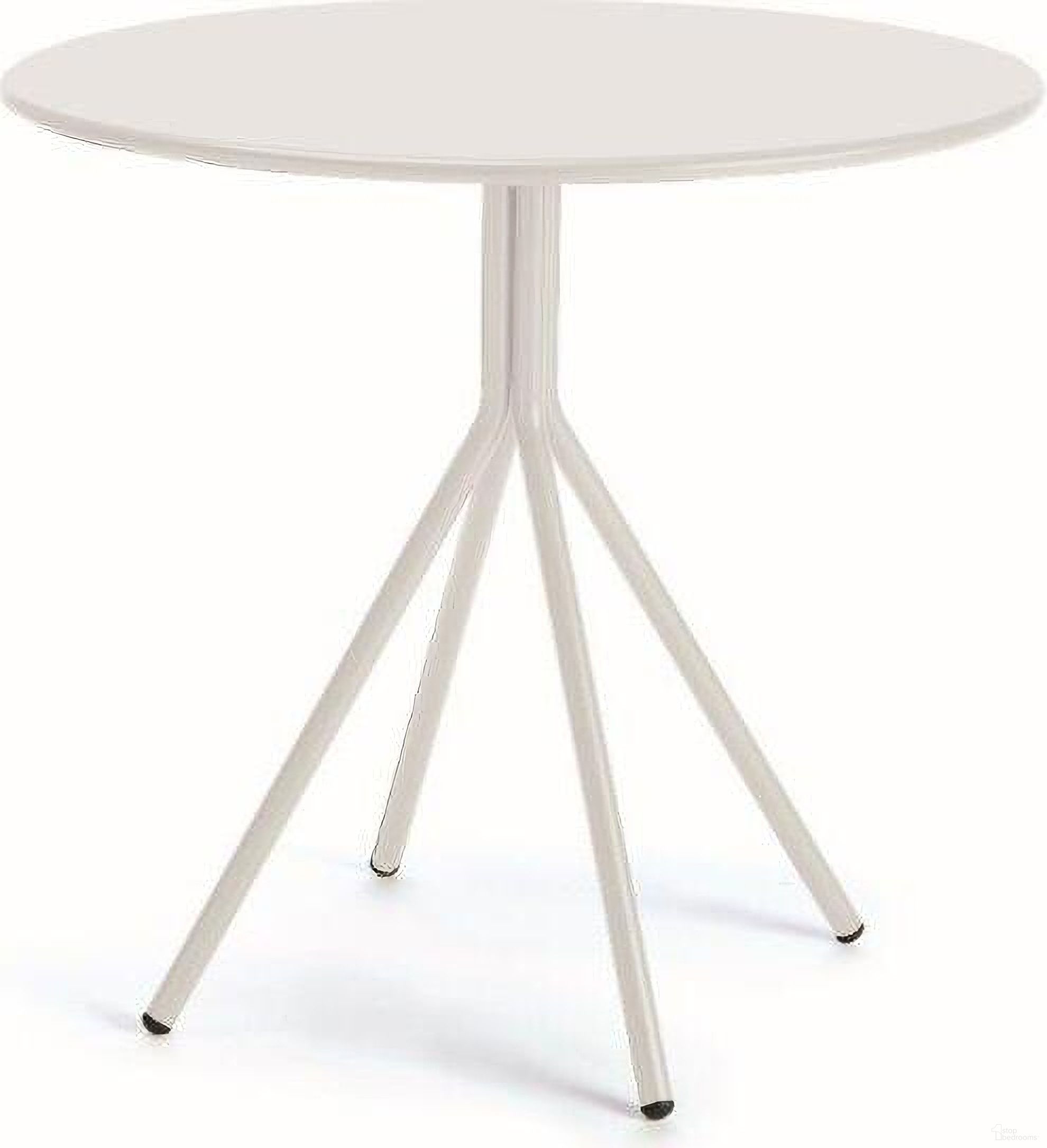 Rick Round Dining Table In White by Bellini Modern Living | 1StopBedrooms