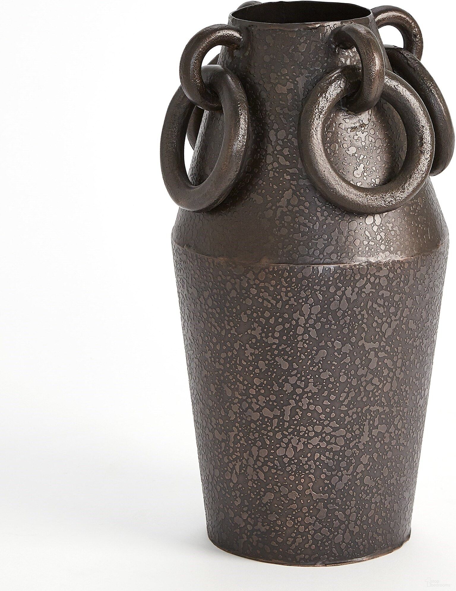 Ring Handled Round Vase In Brown by Global Views | 1StopBedrooms