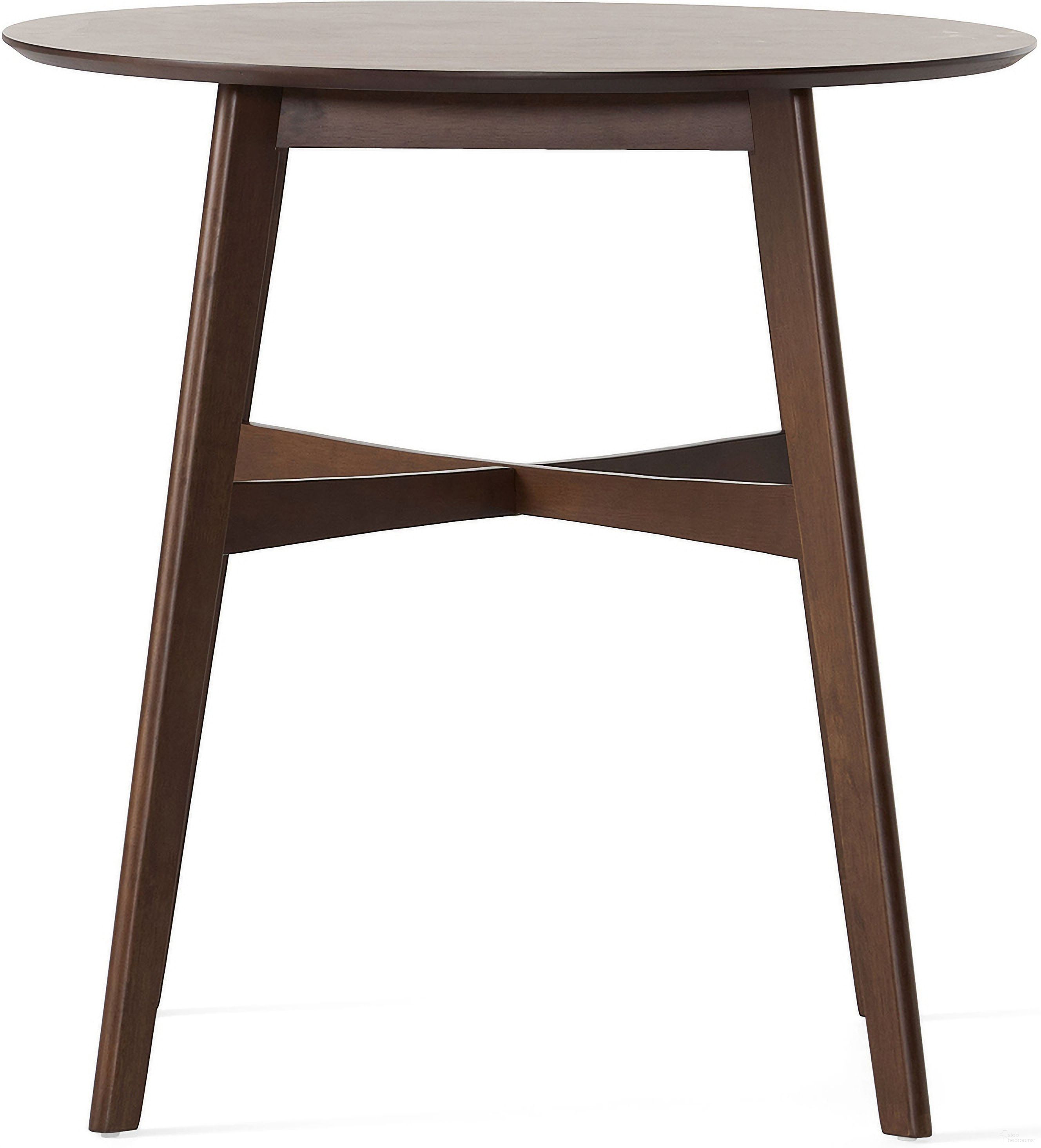 Round Counter Height Dining Table with Thick Rubberwood Legs and ...