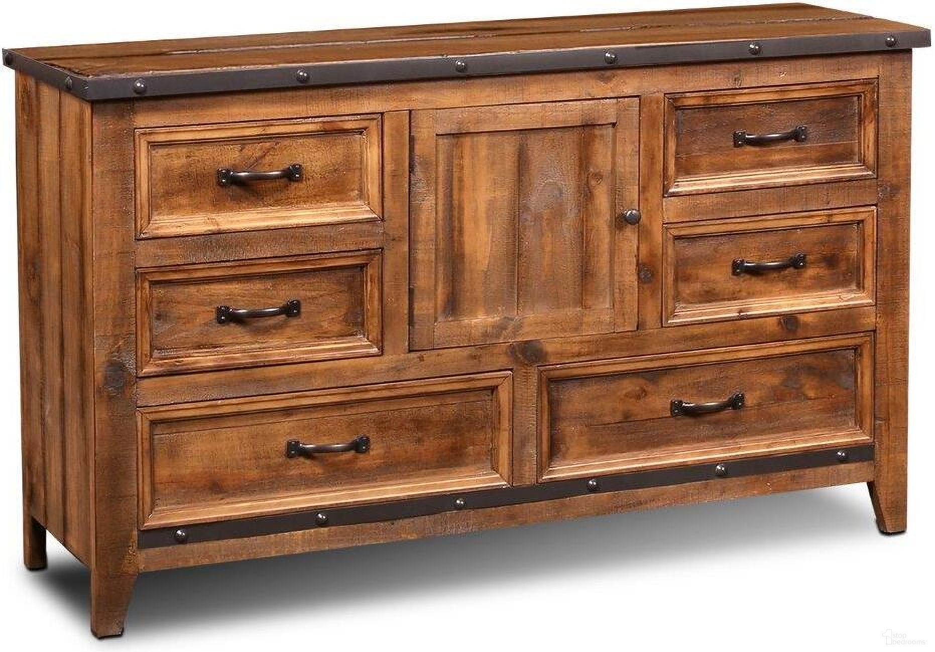 Rustic City Industrial Metal Accents Dresser by Sunset Trading ...