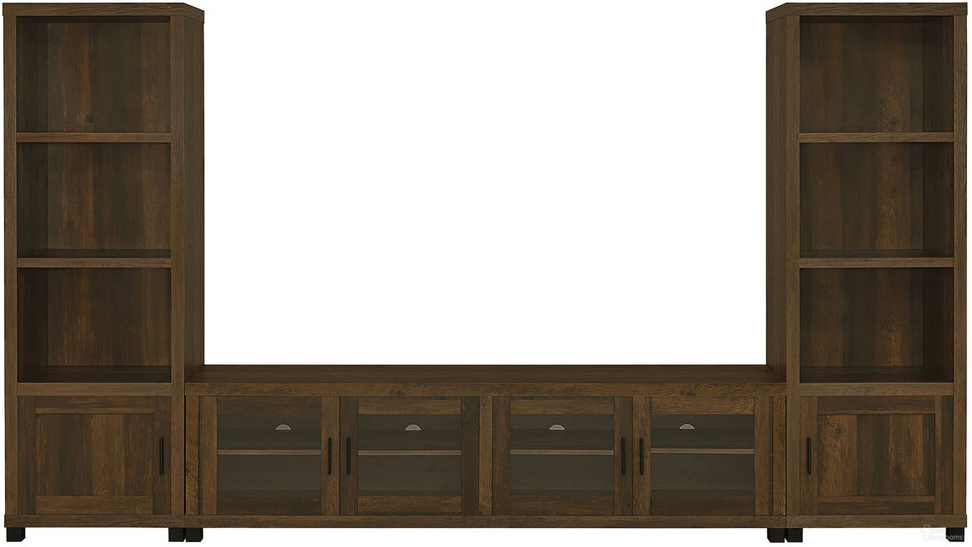 Sachin 3 Piece Entertainment Center with 79 Inch Tv Stand In Dark Pine ...