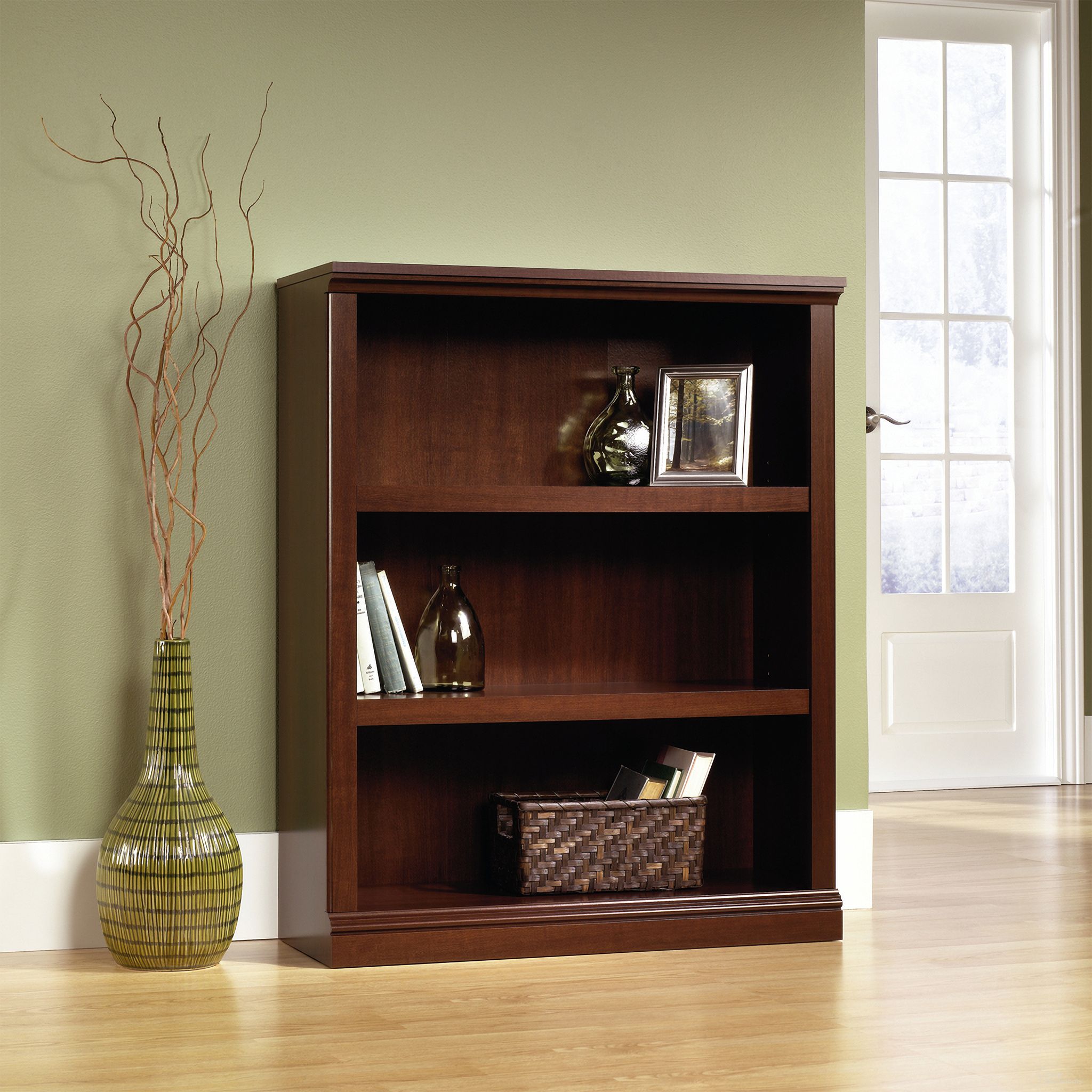 Sauder Select 3-Shelf Bookcase In Select Cherry | 1StopBedrooms