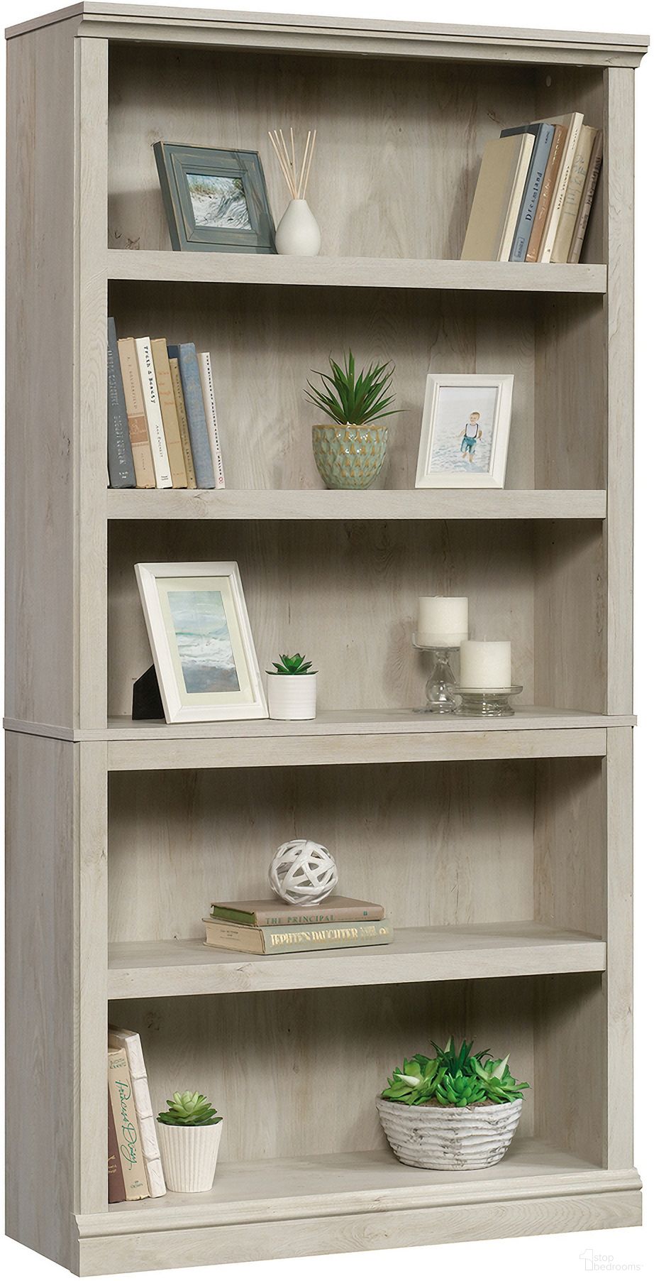 Sauder Select 5-Shelf Bookcase In Chalked Chestnut | 1StopBedrooms