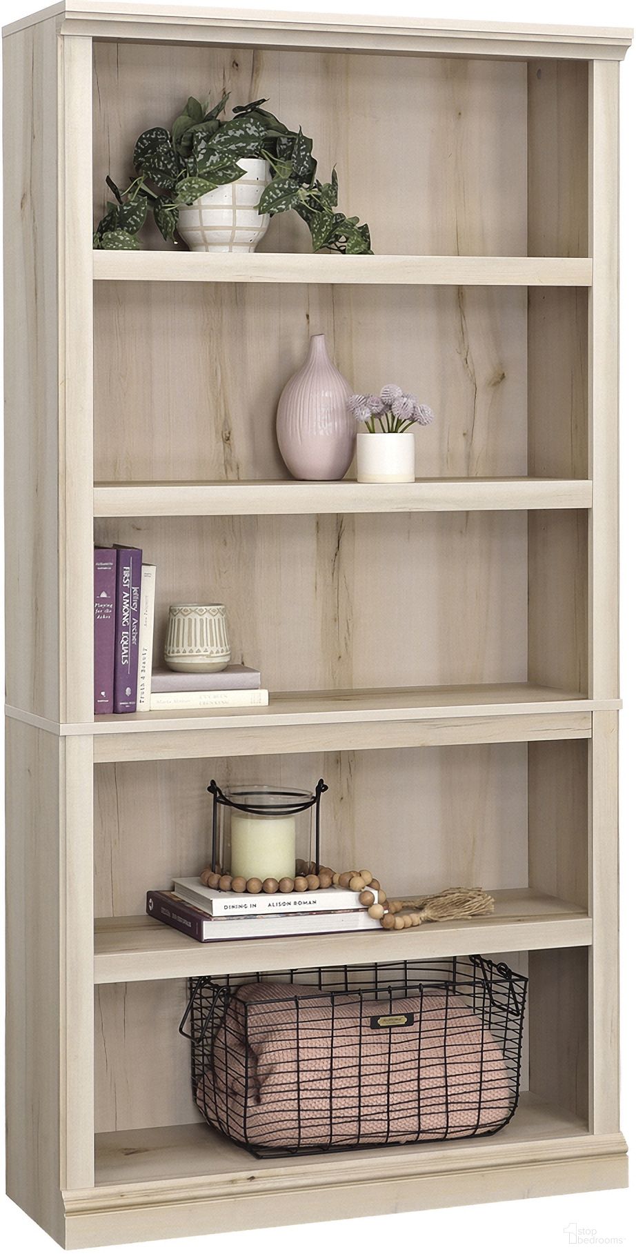 Sauder Select 5-Shelf Bookcase In Pacific Maple | 1StopBedrooms