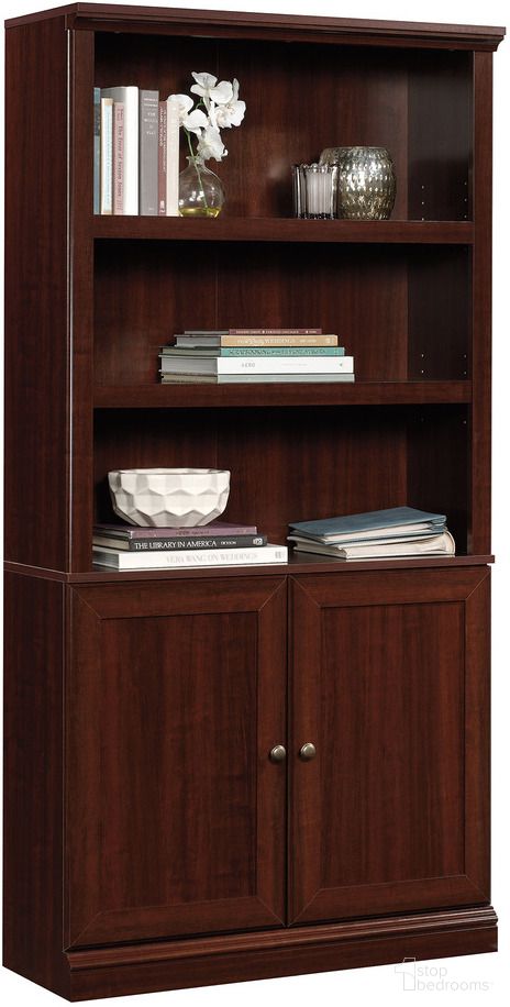 Sauder Select Bookcase With Doors In Estate Black | 1StopBedrooms
