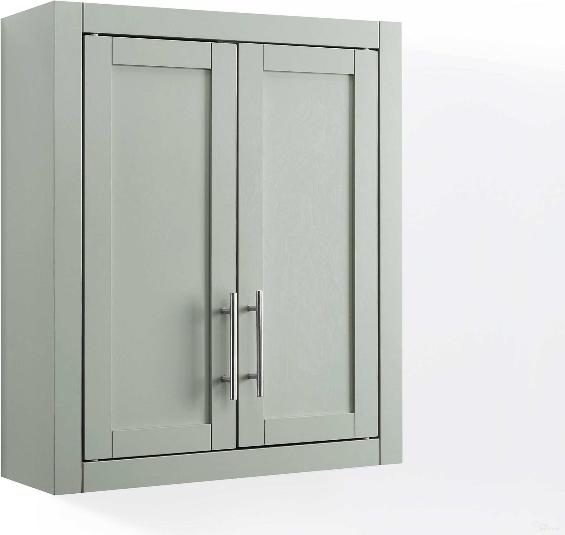 Savannah Wall Mounted Storage Cabinet In Gray by Crosley Brands ...