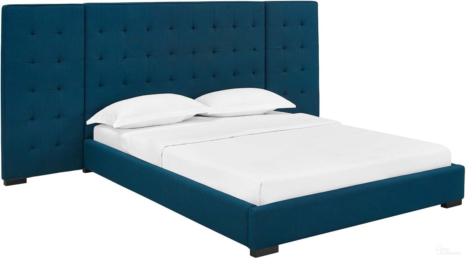 Sierra Azure Queen Upholstered Fabric Platform Bed by Modway | 1StopBedrooms