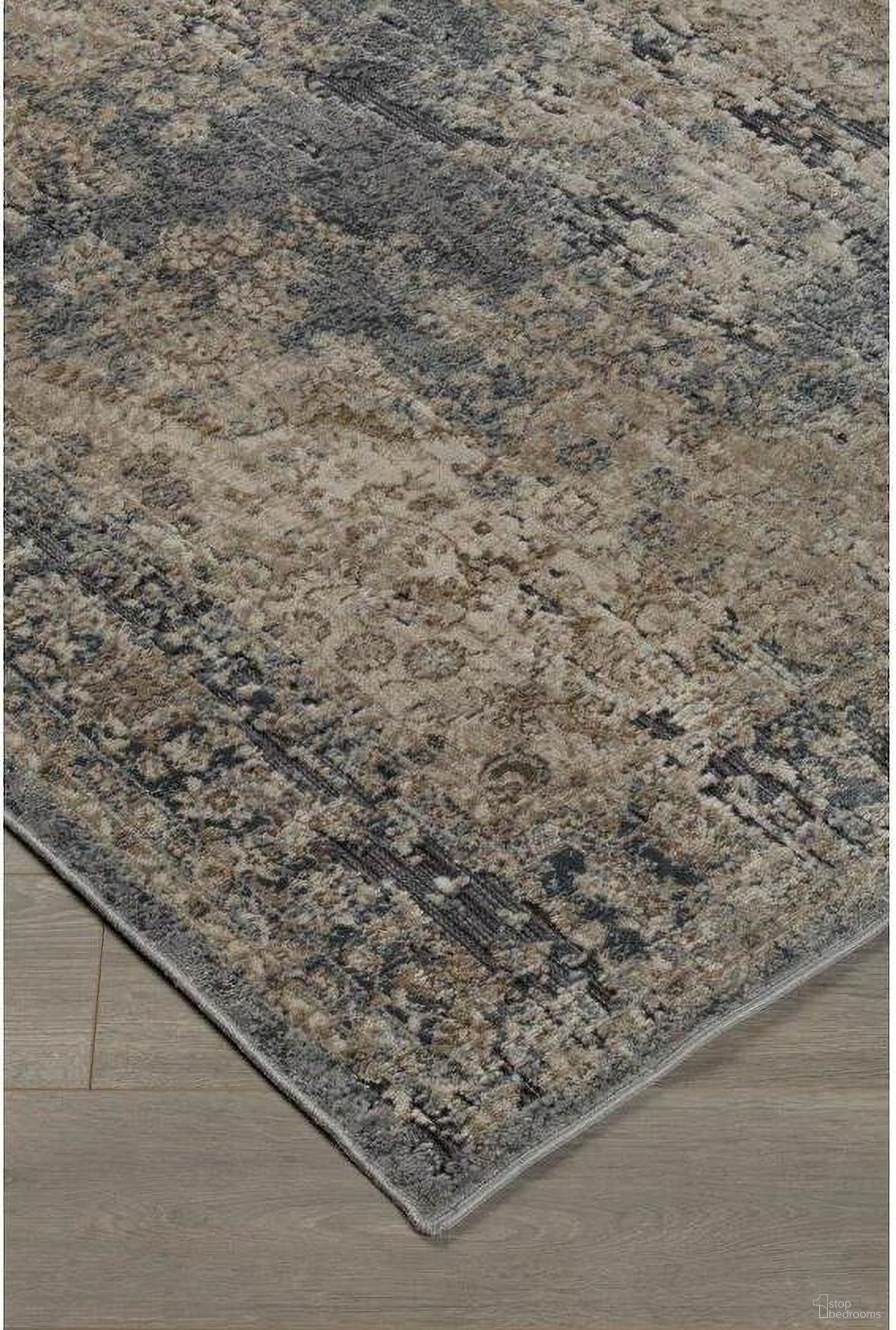 South Blue and Tan Large Rug by Ashley Furniture | 1StopBedrooms