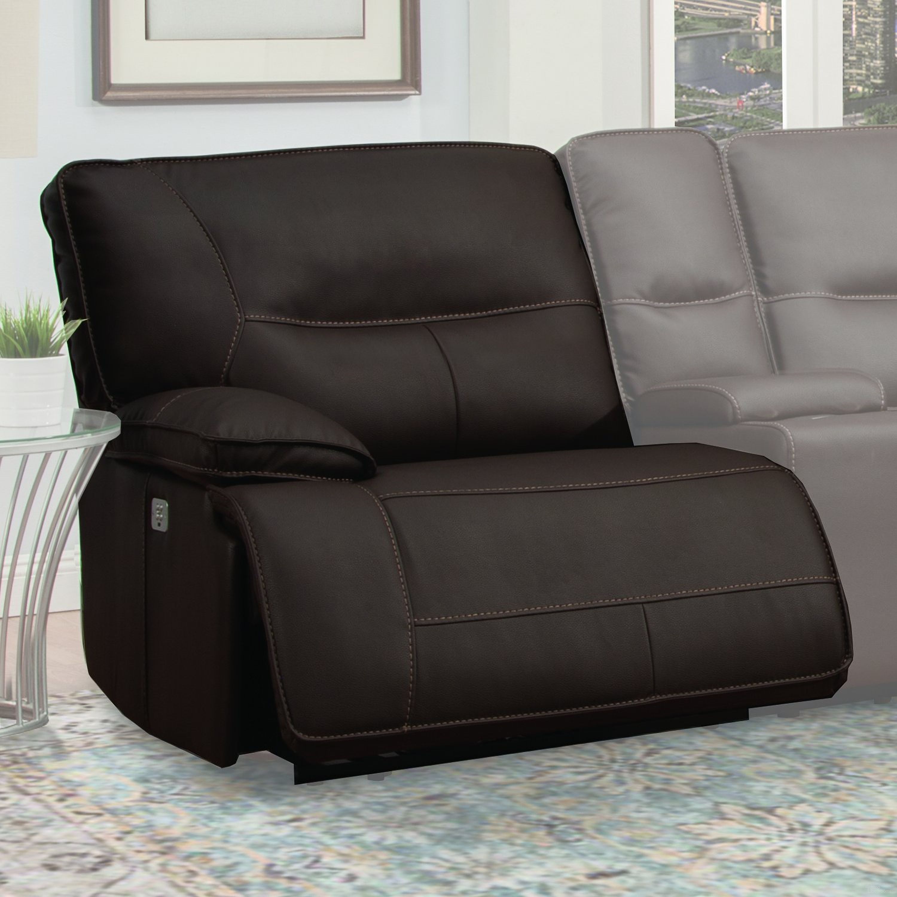 Spartacus Chocolate LAF Power Reclining Chair with Power Headrest by ...