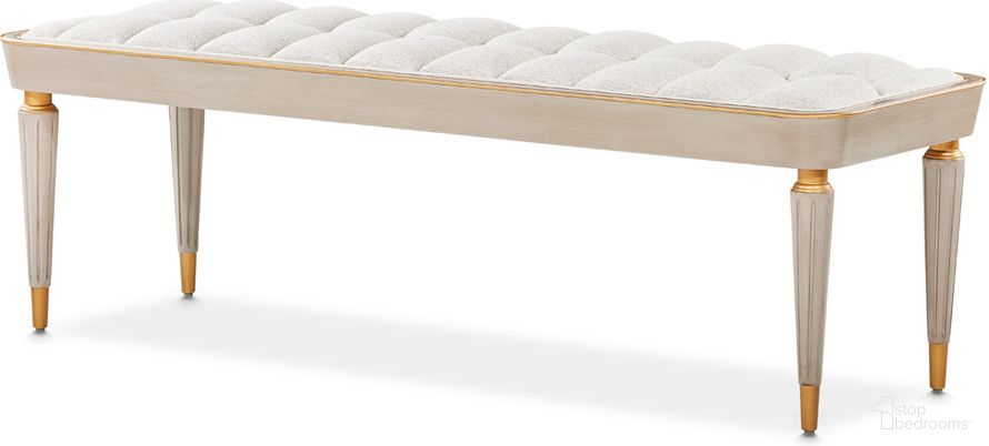 St. Charles Bench In Dove Gray by AICO | 1StopBedrooms