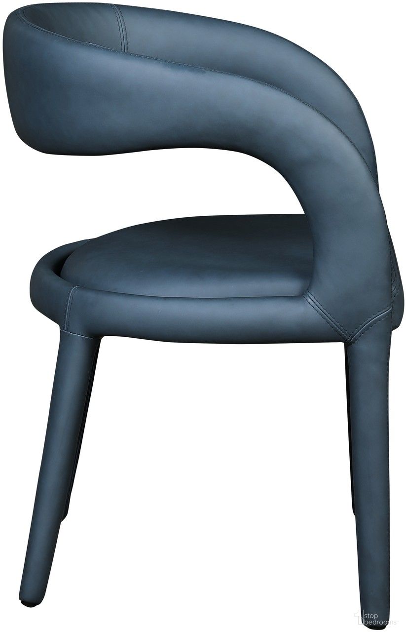 Sylvester Vegan Leather Dining Chair In Navy by Meridian | 1StopBedrooms