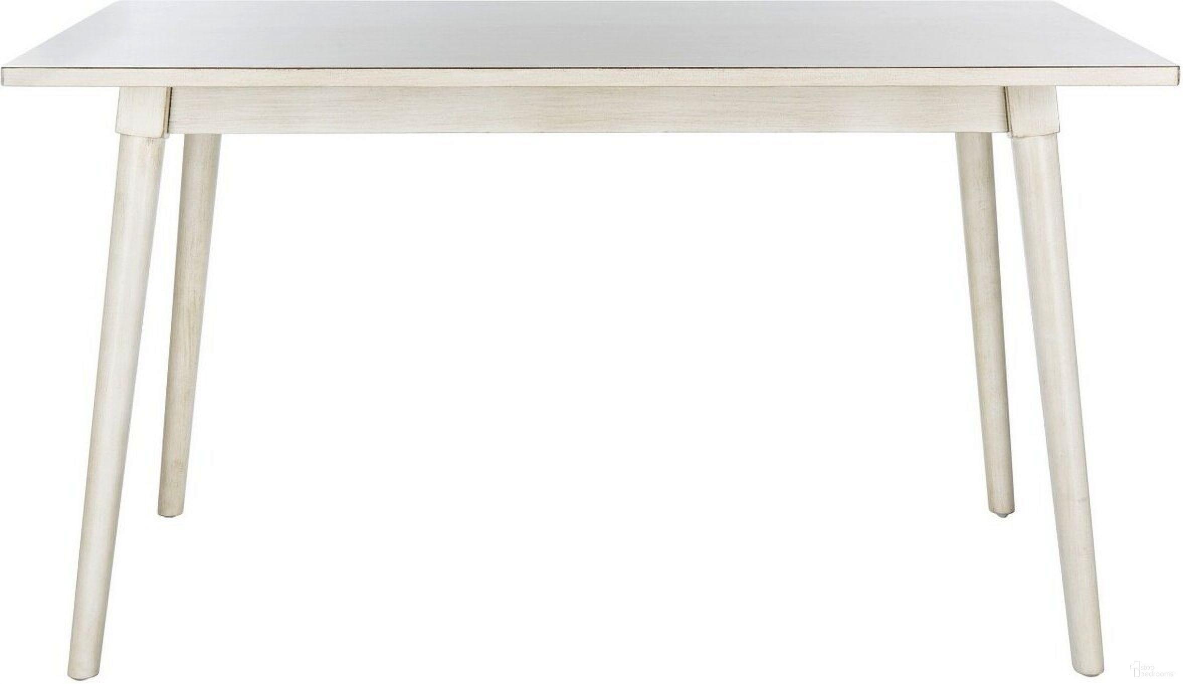 Tia Antique White Rectangle Dining Table by Safavieh | 1StopBedrooms