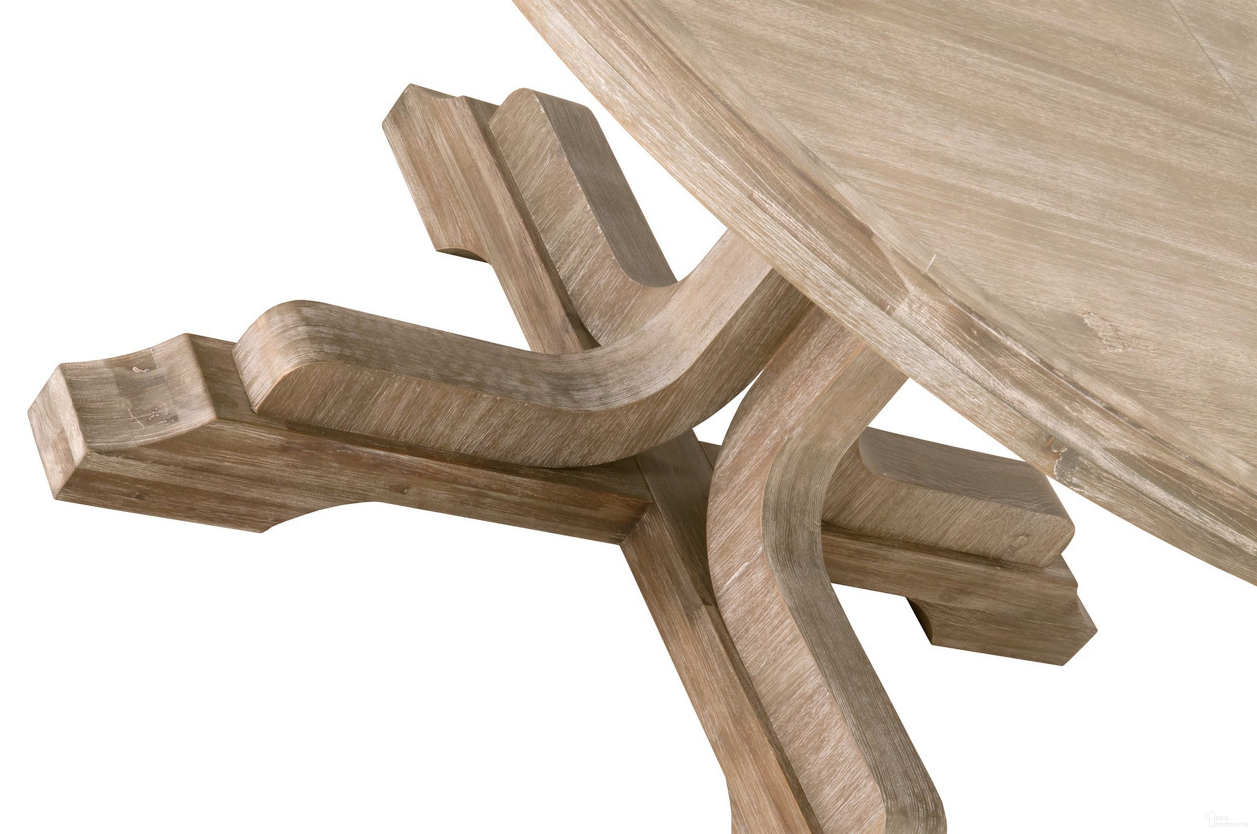 Torrey Natural Gray 60" Extendable Round Dining Table by Essentials For ...