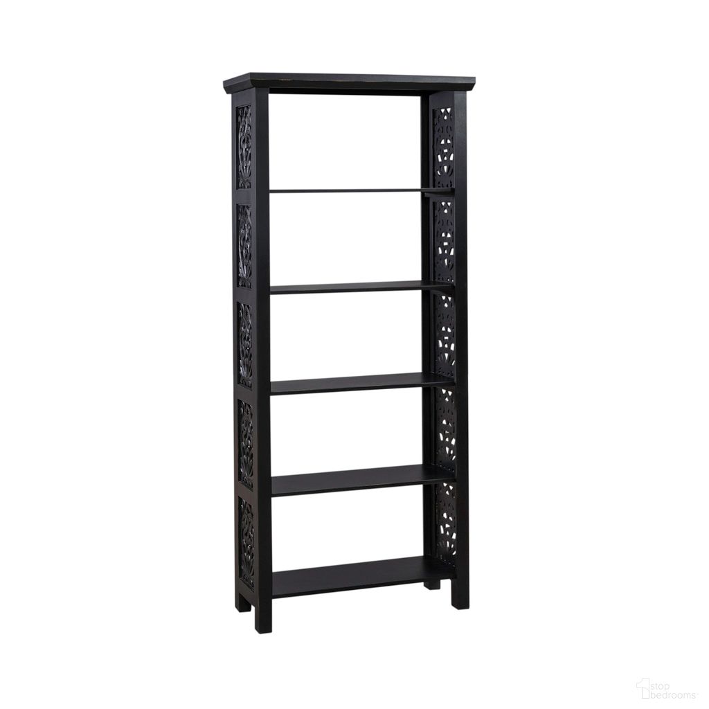 Trellis Lane Accent Bookcase In Black by Liberty | 1StopBedrooms