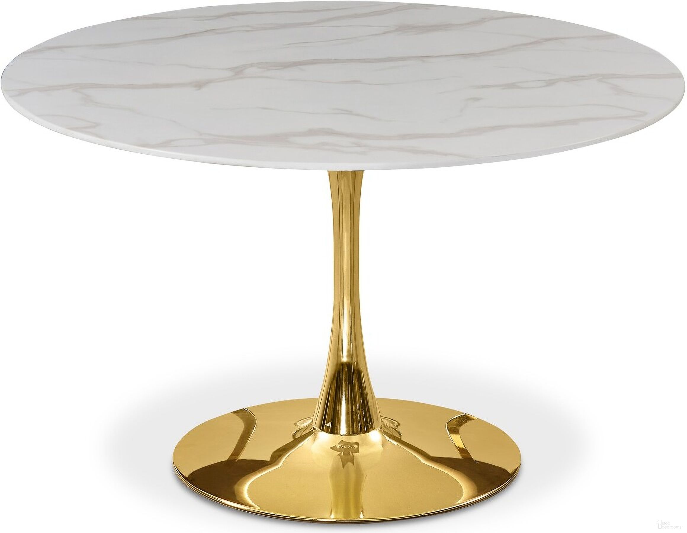 Tulip Dining Table In Gold by Meridian | 1StopBedrooms