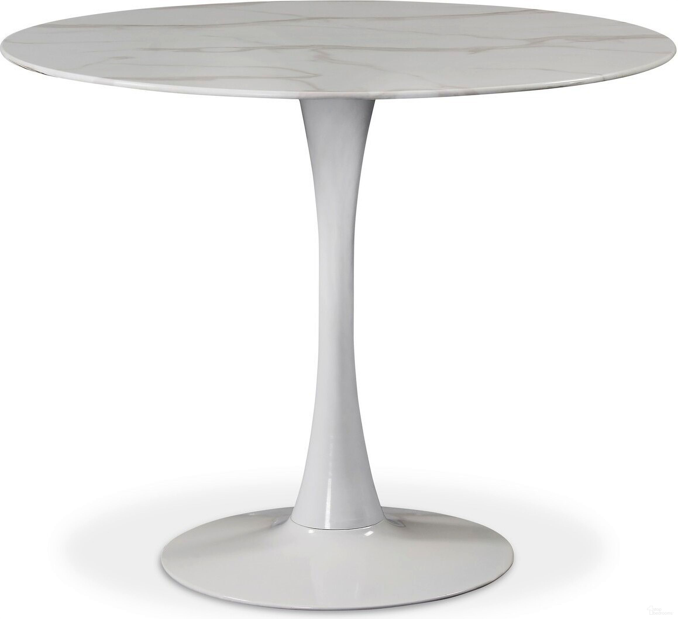 Tulip Dining Table In White by Meridian | 1StopBedrooms