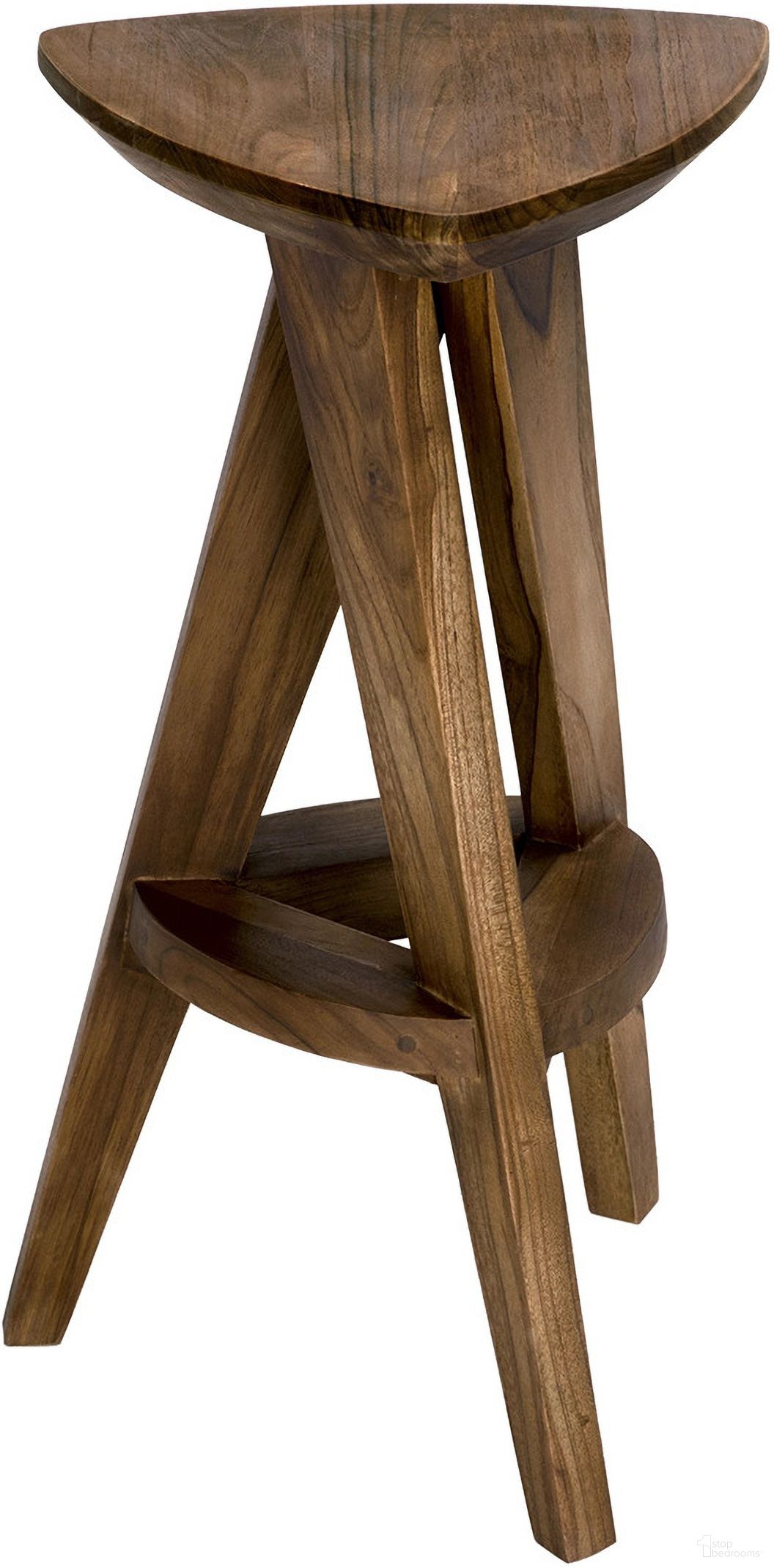 Twist Counter Stool In Teak by Noir | 1StopBedrooms