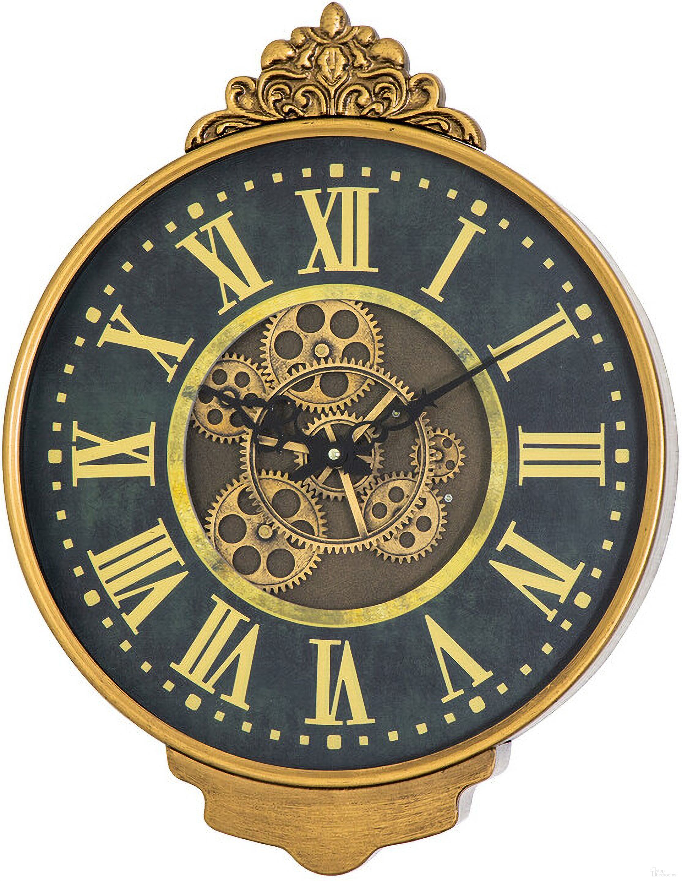 Vintage Crown Gear Clock In Gold by Yosemite Home Decor | 1StopBedrooms