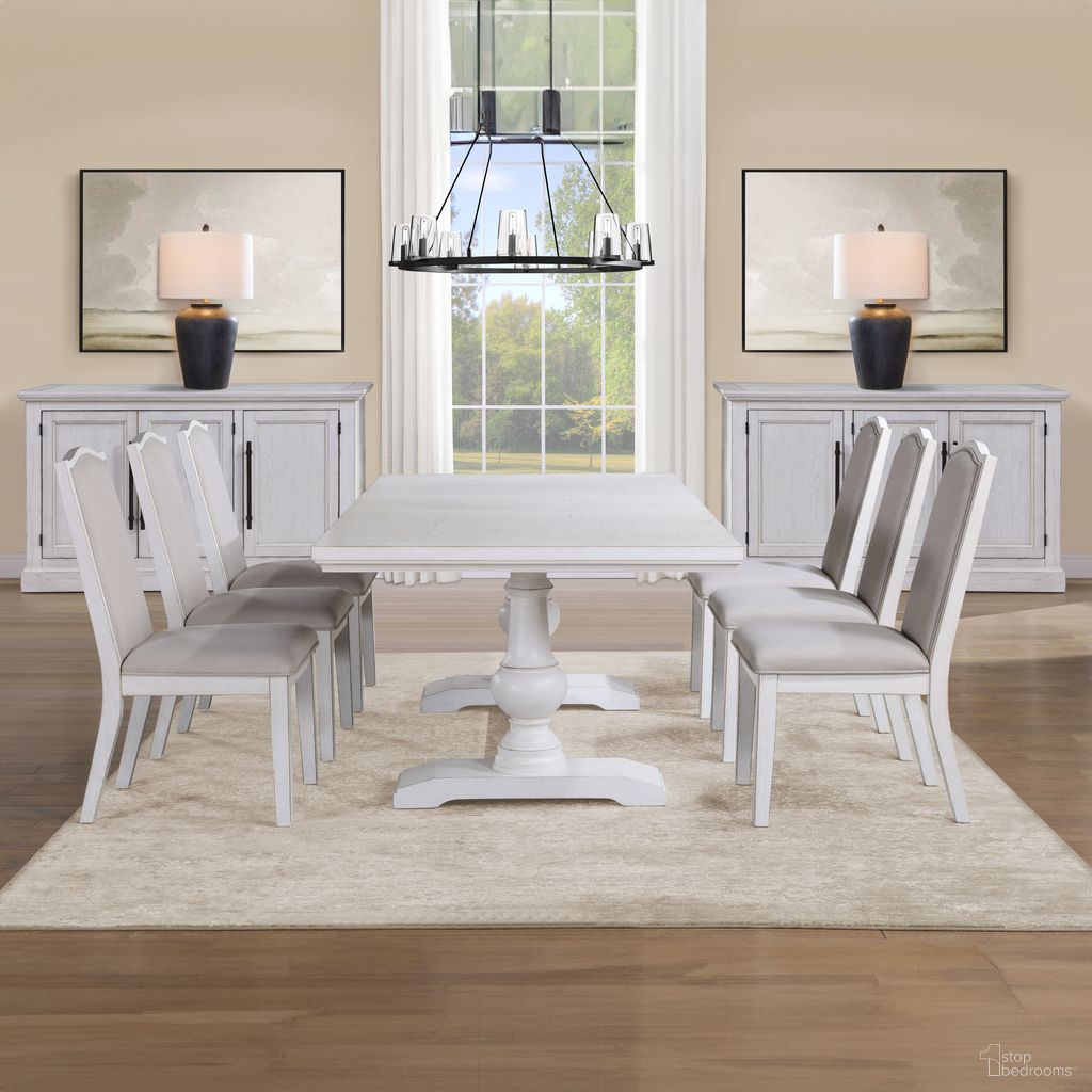 Warren Rectangular Dining Room Set In White by Steve Silver | 1StopBedrooms