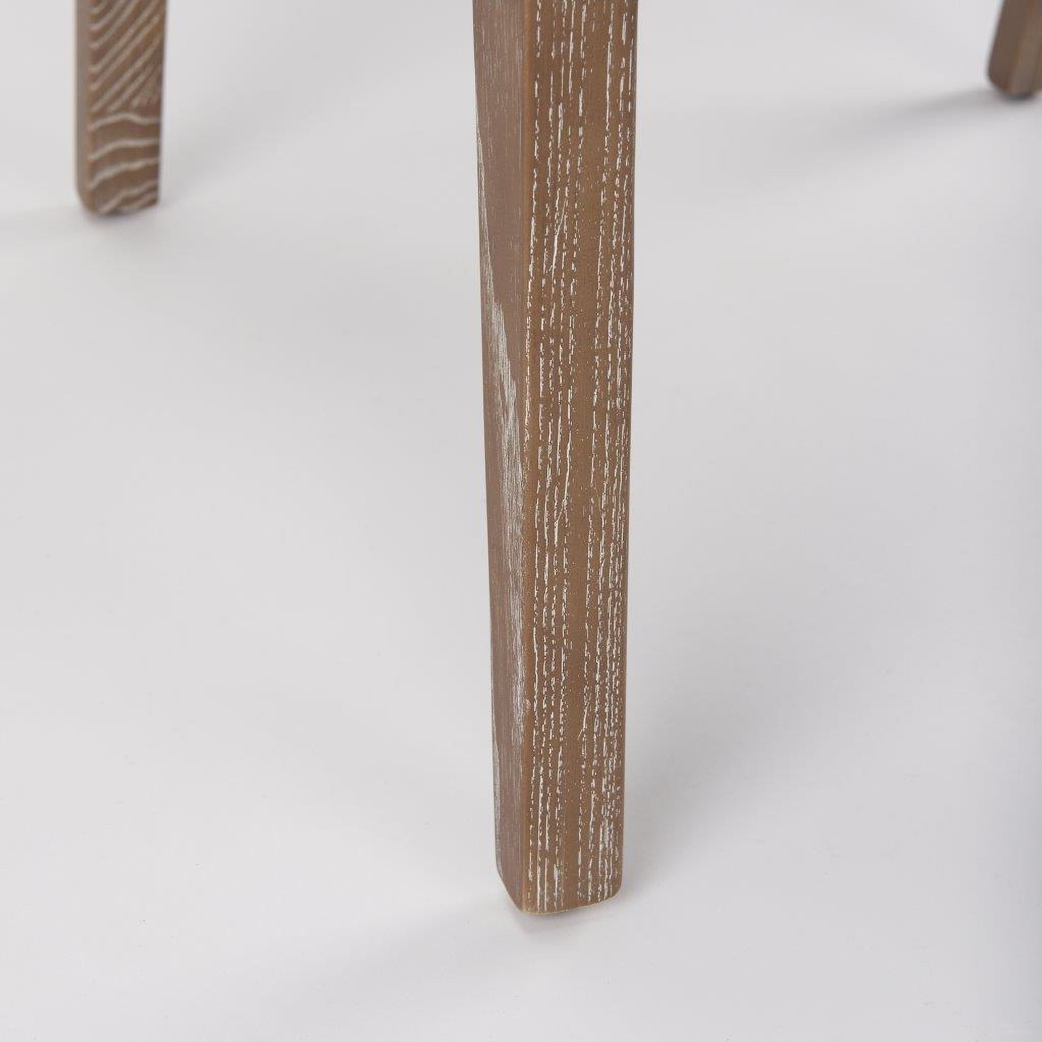 Wynn Cream Upholstered Fabric With Brown Wood Dining Chair Set of 2 by ...