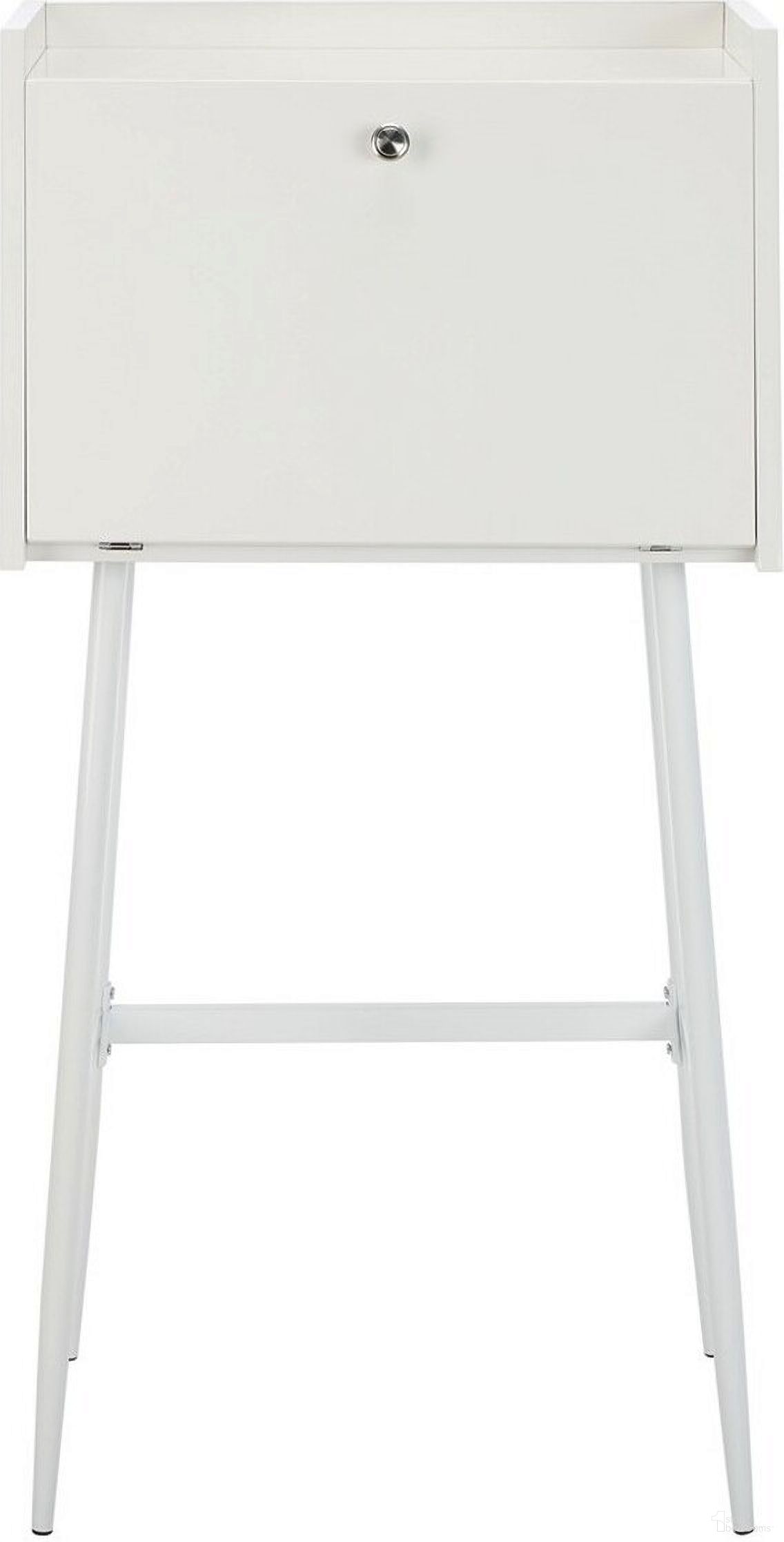 Xander Modern Secretary Desk in White by Safavieh | 1StopBedrooms