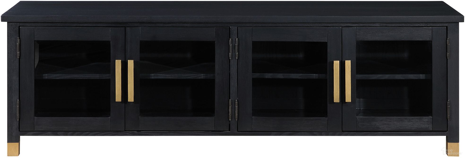 Yves 64 Inch TV Stand In Black by Steve Silver | 1StopBedrooms