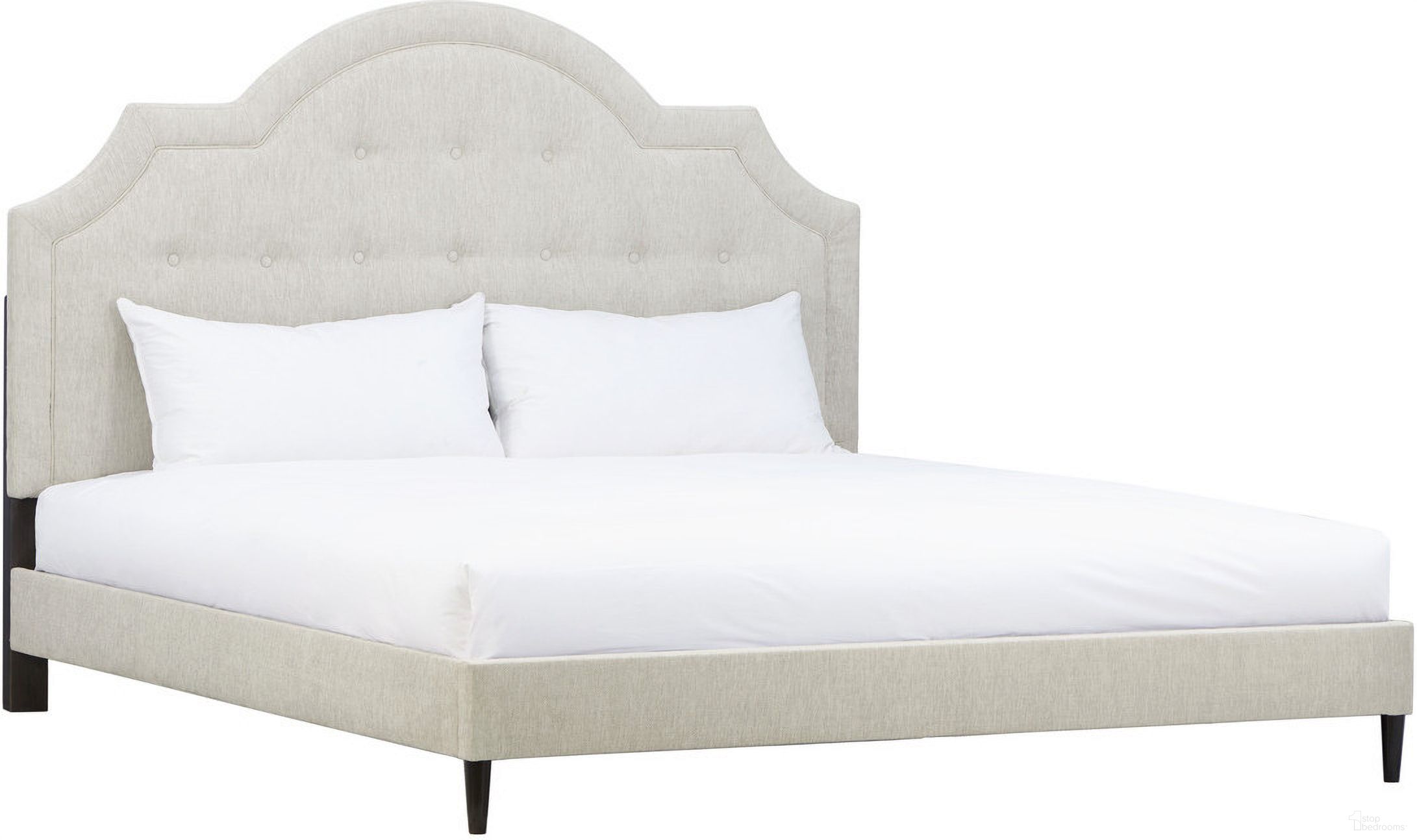 Zest Queen Beige Upholstered Bed With Welt In Beige by Caracole ...