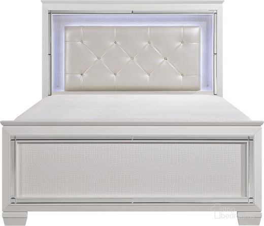 Allura White Panel Bedroom Set w/ LED Lighting by Homelegance ...
