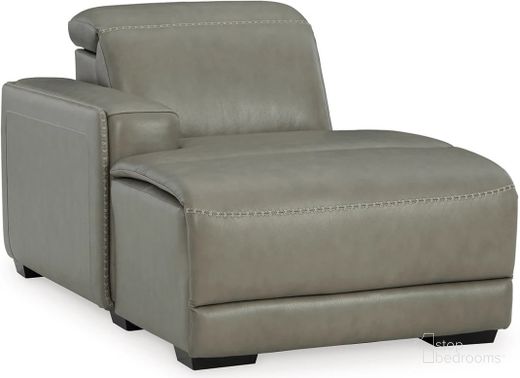 Correze 3-Piece Press Back RAF Power Reclining Chaise Sectional In Gray ...