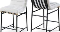 Burke Boucle Fabric Counter Stool In Cream by Meridian | 1StopBedrooms