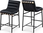 Burke Vegan Leather Counter Stool In Black by Meridian | 1StopBedrooms