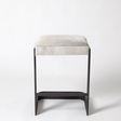 Regan Low Bar Stool With Black Leather In Graphite by Global Views ...