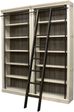 Toulouse 96 Inch Tall Wall Bookcase with Ladder In Aged Chateau White ...