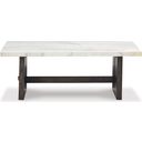 Burkhaus White And Dark Brown Rectangular End Table by Ashley Furniture ...