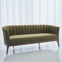 Channel Back Sofa In Toast Velvet by Global Views | 1StopBedrooms
