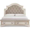 Realyn Two Tone King Upholstered Panel Bed by Ashley Furniture ...