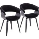 Vintage Mod Mid-Century Modern Dining/Accent Chair In Black Wood And ...