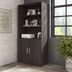 Bush Business Furniture Hybrid Tall 5 Shelf Bookcase in Storm Gray by ...