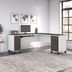 Bush Furniture Somerset 60W Office Desk with Drawers in White and Storm ...