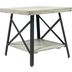 Chandler Rustic Industrial Solid Wood and Steel Coffee Table with Open ...