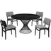 Cirque 54 Inch Round Walnut Wood and Metal Pedestal Dining Table by ...