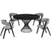 Cirque 54 Inch Round Black Wood and Metal Pedestal Dining Table by ...