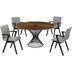 Cirque 54 Inch Round Walnut Wood and Metal Pedestal Dining Table by ...