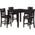 Gia 5 Piece 42 Inch Round Counter Dining Table and 4 Chairs In Ebony by ...