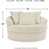 Lindyn Ivory Oversized Swivel Accent Chair by Ashley Furniture ...