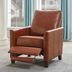 Penny Faux Leather Modern Recliner In Caramel by Comfort Pointe ...