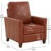 Penny Faux Leather Modern Recliner In Caramel by Comfort Pointe ...