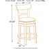 Pinnadel Upholstered Swivel Counter Stool by Ashley Furniture ...